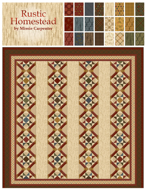 Rustic Homestead Fabrics from Missie Carpenter for Blank Quilting Corp ...