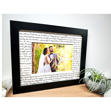 Personalized Photo Frame Lyrics Wall Art