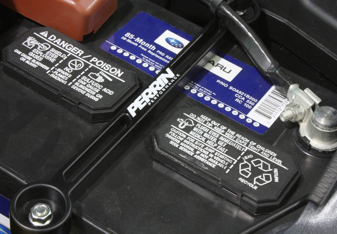 Perrin Performance Battery Tie BLACK Down Subaru WRX 2002-2017 | WRX ...