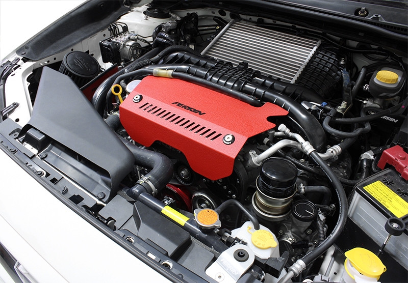 Perrin Belt Cover RED (FMIC Only) Subaru WRX 2015-2017