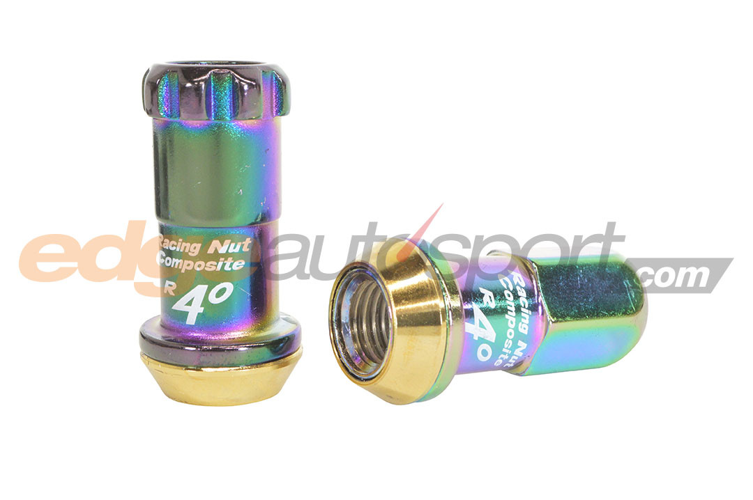 Project Kics R40 Open End Lug Nuts w/ Locking Set NEOCHROME 12x1.5