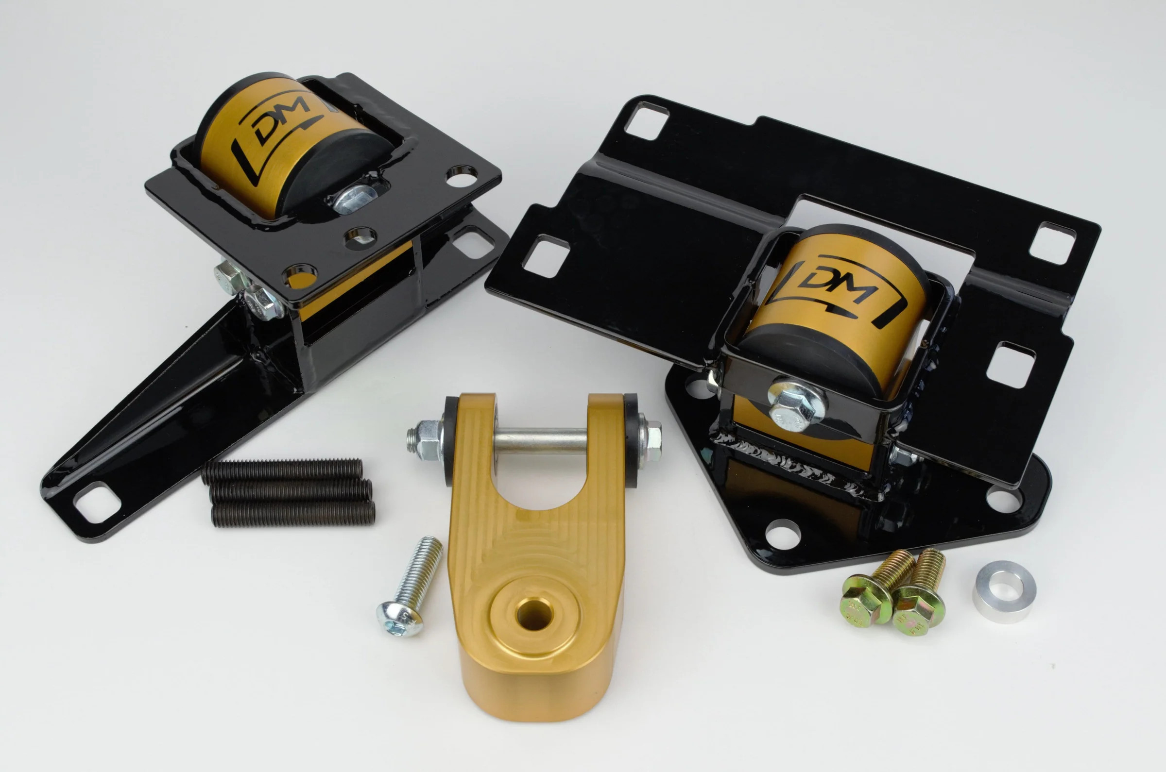 Damond Motorsports Full Motor Mount Set GOLD w/ BLACK BUSHINGS | RACE ...