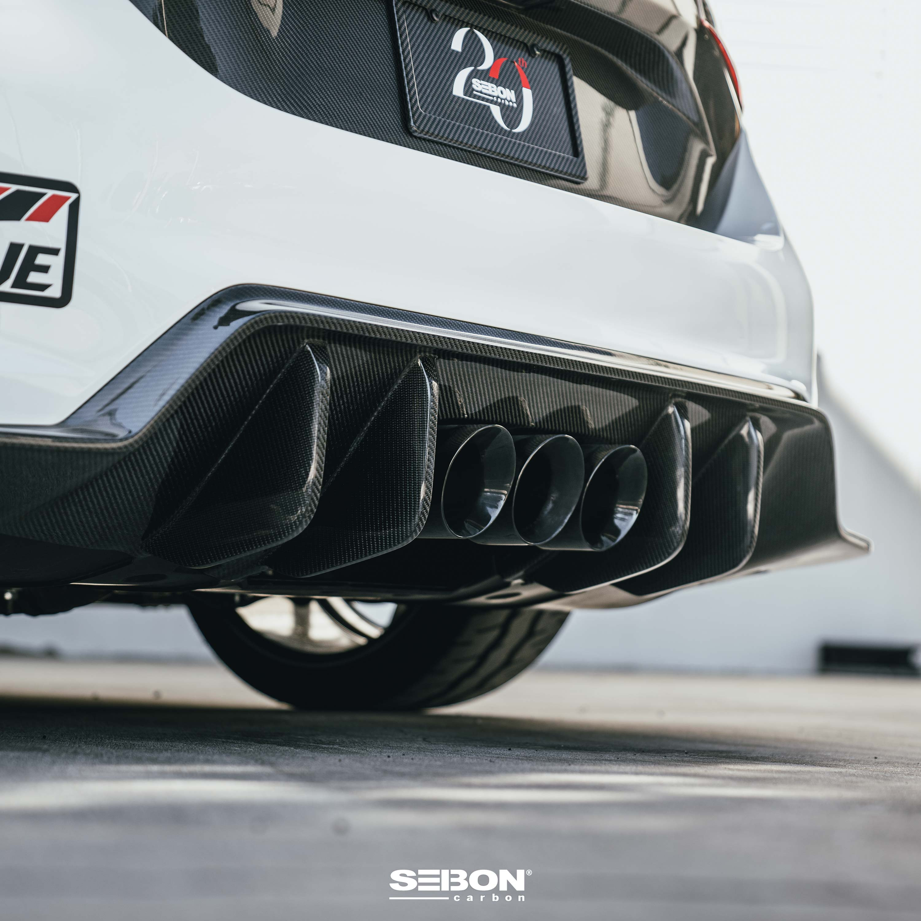 Seibon MB-Style Carbon Fiber Rear Diffuser | Honda Civic Type R 2023 ...