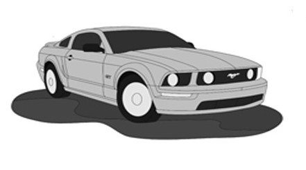 Mustang Car Intarsia Pattern - PS Wood Machines
