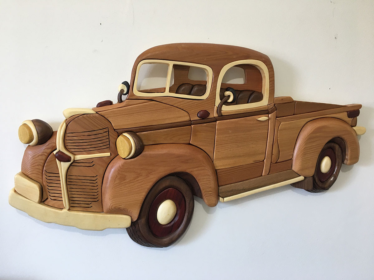 OLD DODGE TRUCK INTARSIA PATTERN - PS Wood Machines
