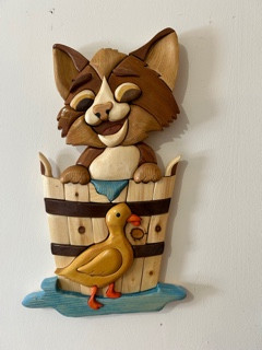 CAT/DUCK IN A BUCKET INTARSIA PATTERN - PS Wood Machines