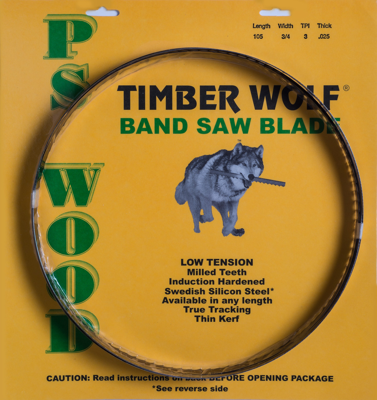 3/4" x 3TPC Series Timber Wolf® band saw blades - PS Wood Machines