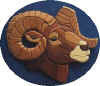 RAM'S HEAD INTARSIA PATTERN - PS Wood Machines