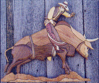 BULL RIDER INTARSIA PATTERN - PS Wood Machines
