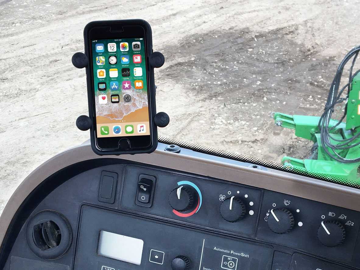 cell phone holder for compact tractor from John Deere
