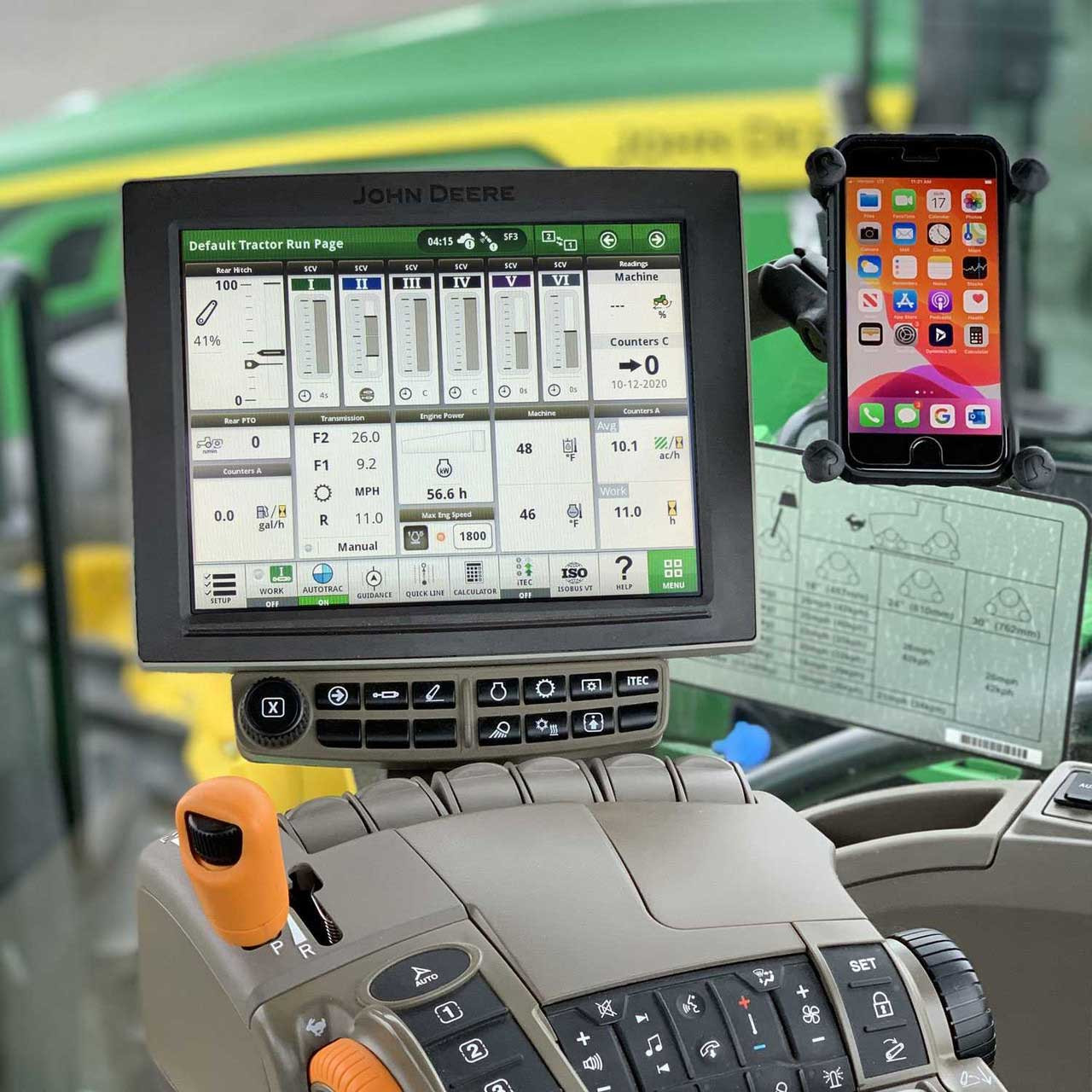 Phone Holder for John Deere Tractor & Combine Cabs