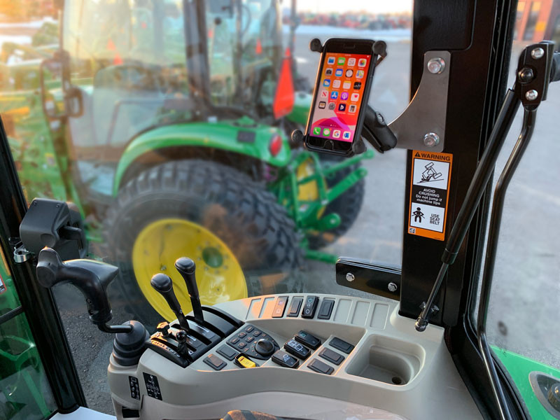 cell phone holder for compact tractor from John Deere