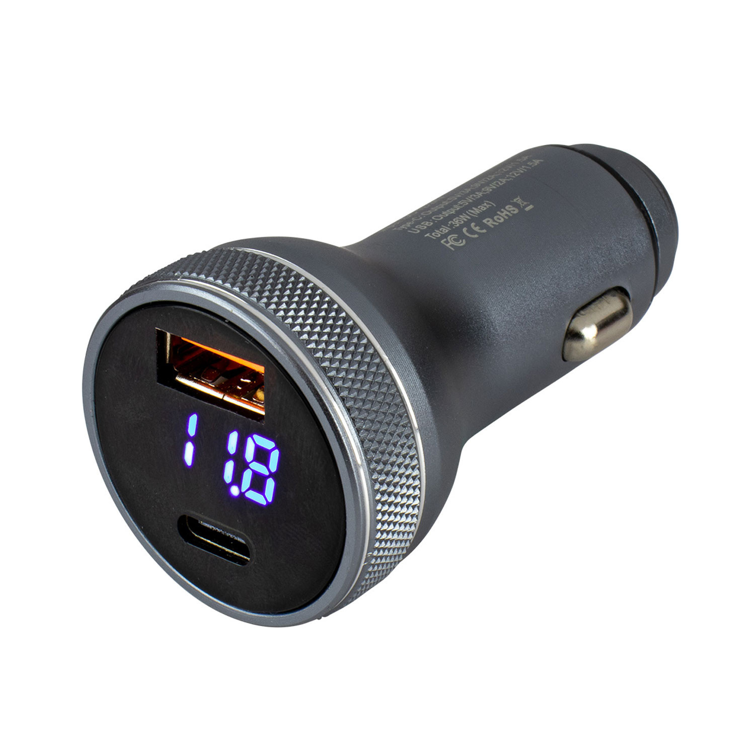 High Output USB Cigarette charger for tablets & iPads USB-C