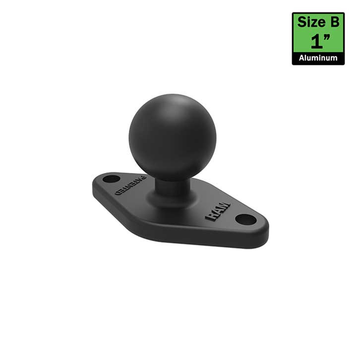 1" Size B Diamond plate AMPS hole pattern RAM-B-238U