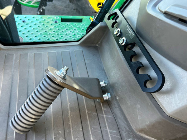 Solid Metal John Deere hay baler monitor bracket