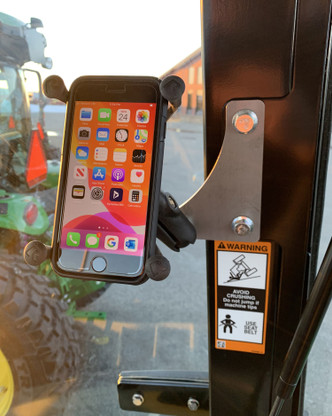 cell phone holder for compact tractor from John Deere