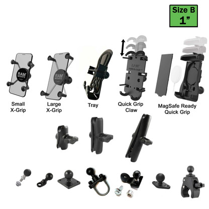 1" (Size B) Ram Mount phone holders - Easy Pick List