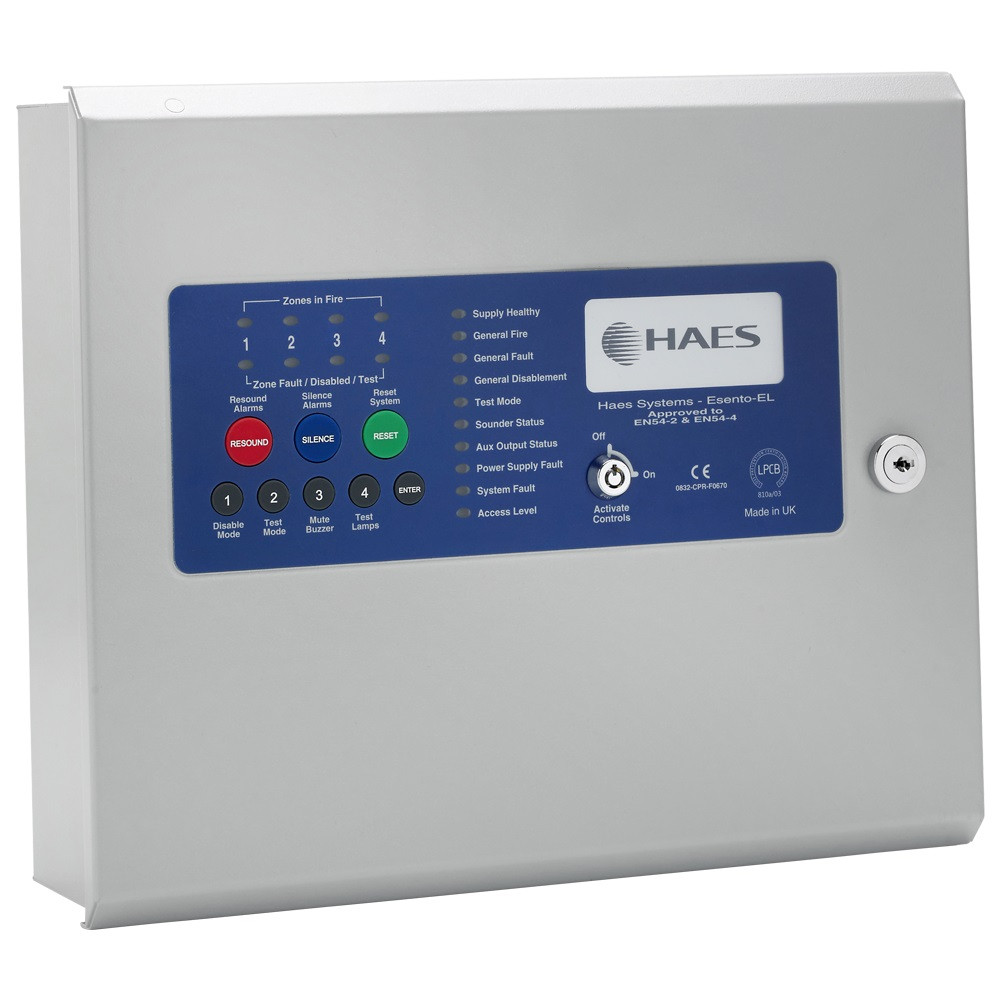 Haes Esento Eclipse 4 Zone Conventional Or Twin Wire Control Panel - ECL-4