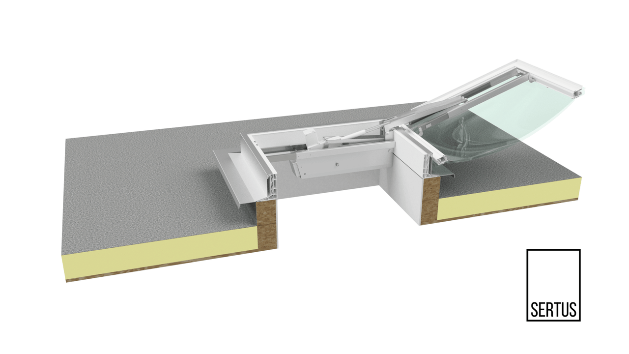 AOV RSL-R Smoke Vent To Suit Weathered Builder's Upstand