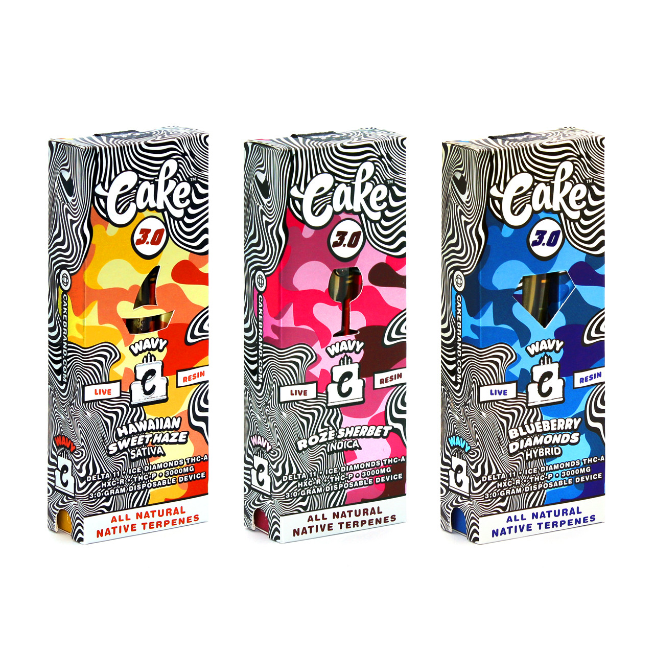 Cake Wavy D11 + Ice Diamonds THC-A 3g Live Resin Disposable