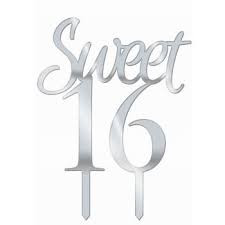 Sweet 16 Acrylic Cake Topper