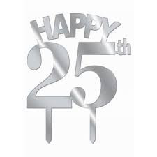 Happy 25th Cake Topper