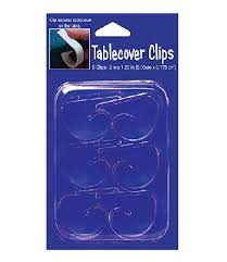 6 ct Clear Table Cover Clips