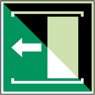 Door slides left to open - ISO 7010 | 134963 | BRADY