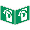 ISO Safety Sign - Turn anticlockwise to open | 816368 | BRADY