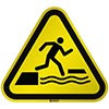 ISO Safety Sign - Warning; Falling into water when stepping on or off a ...
