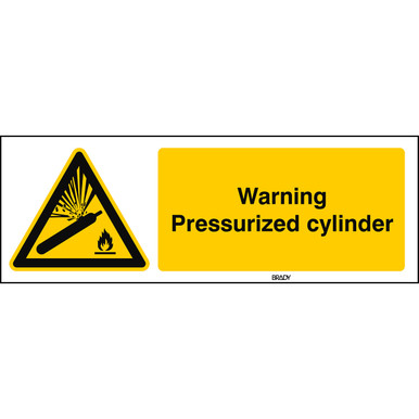 ISO Safety Sign - Warning; Pressurized cylinder | 236216 | BRADY