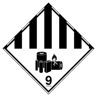 Transport Sign -ADR 9A - Lithium Battery Mark | 198518 | BRADY