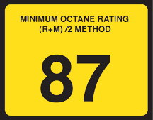 D-20-87 Octane Decal Labels - Global Fueling Systems