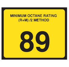 D-20-89 Octane Decal Labels - Global Fueling Systems