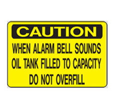 Gasoline Advertising AS-22 Caution Aluminum Sign - Global Fueling Systems