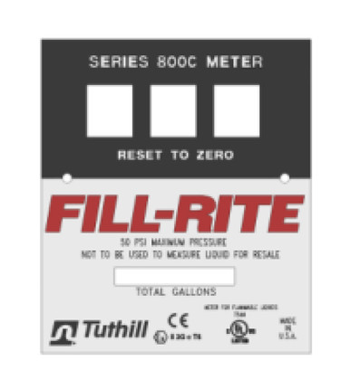 Fill-Rite KIT800FPP Bulk Gallon Faceplate Kit - Global Fueling Systems