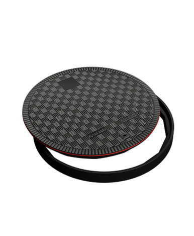OPW FL100BLACK-HD-NJTA Fibrelite 40'' Dia. Black Flat Sealed Heavy Duty ...