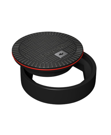 OPW FL120PURPLE Fibrelite 12'' Dia. Purple Flat Sealed Composite Cover ...