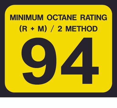 Gasoline Advertising D-20-94 "94" Octane Decal - Global Fueling Systems