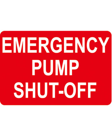 Gasoline Advertising AS-57 12"x 8" Aluminum Emergency Pump Shut-Off ...