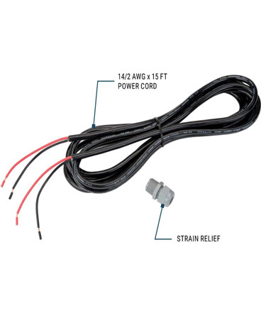 GPI 110412-515 14 Gauge x 15' (4.5M) Power Cord Assembly for 12V Fuel ...