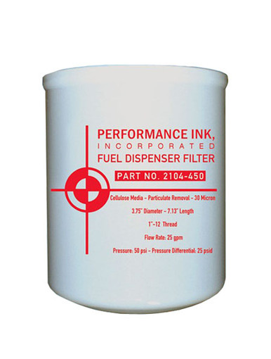 Performance Ink PI-2104-450 300-30 30 Micron Fuel Dispenser Filter ...
