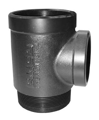 Emco A0079-119 4'' NPT x 4'' NPT x 3'' NPT Extractor Tee Fitting with 2 ...