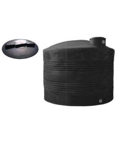 Quadel Industries QI-1020 2500 Gallon Black Plastic Water Storage Tank ...