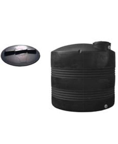 Quadel Industries QI-1016 1000 Gallon Black Plastic Water Storage Tank ...