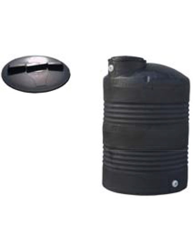 Quadel Industries QI-1015 500 Gallon Black Plastic Water Storage Tank ...