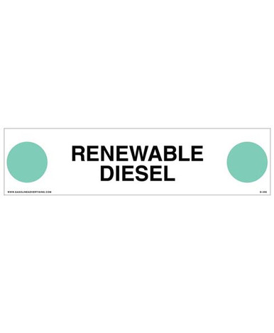 Gasoline Advertising D-396 12" W x 3" H API Color Coded Decal ...