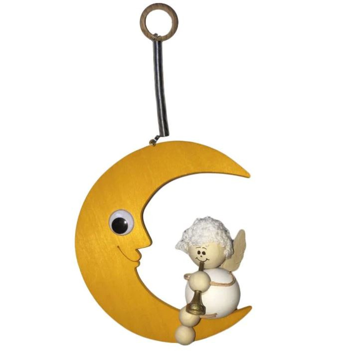 Wooden Bouncee Toy Little Angel in the Moon