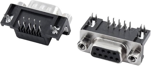 DB-9 Connector Female Right Angle