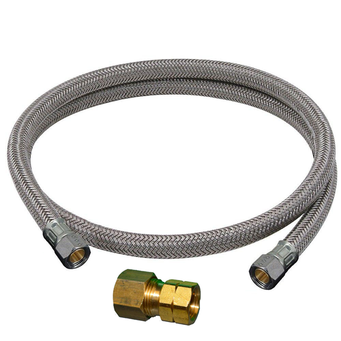 Brass 3/8 Female Compression X 1/4 Male Compression Adapter